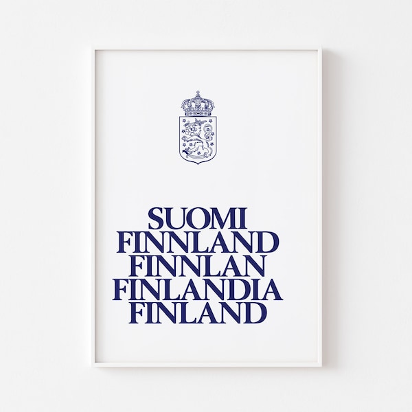 Finland Coat of Arms Poster - Etsy