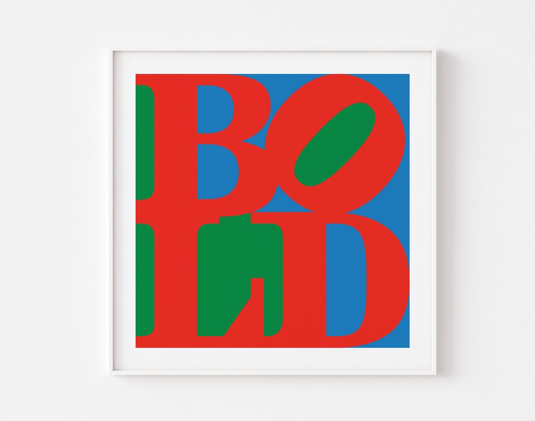 BOLD MODERN Poster Print Robert Indiana Love Pop Art Andy Warhol Israel ...