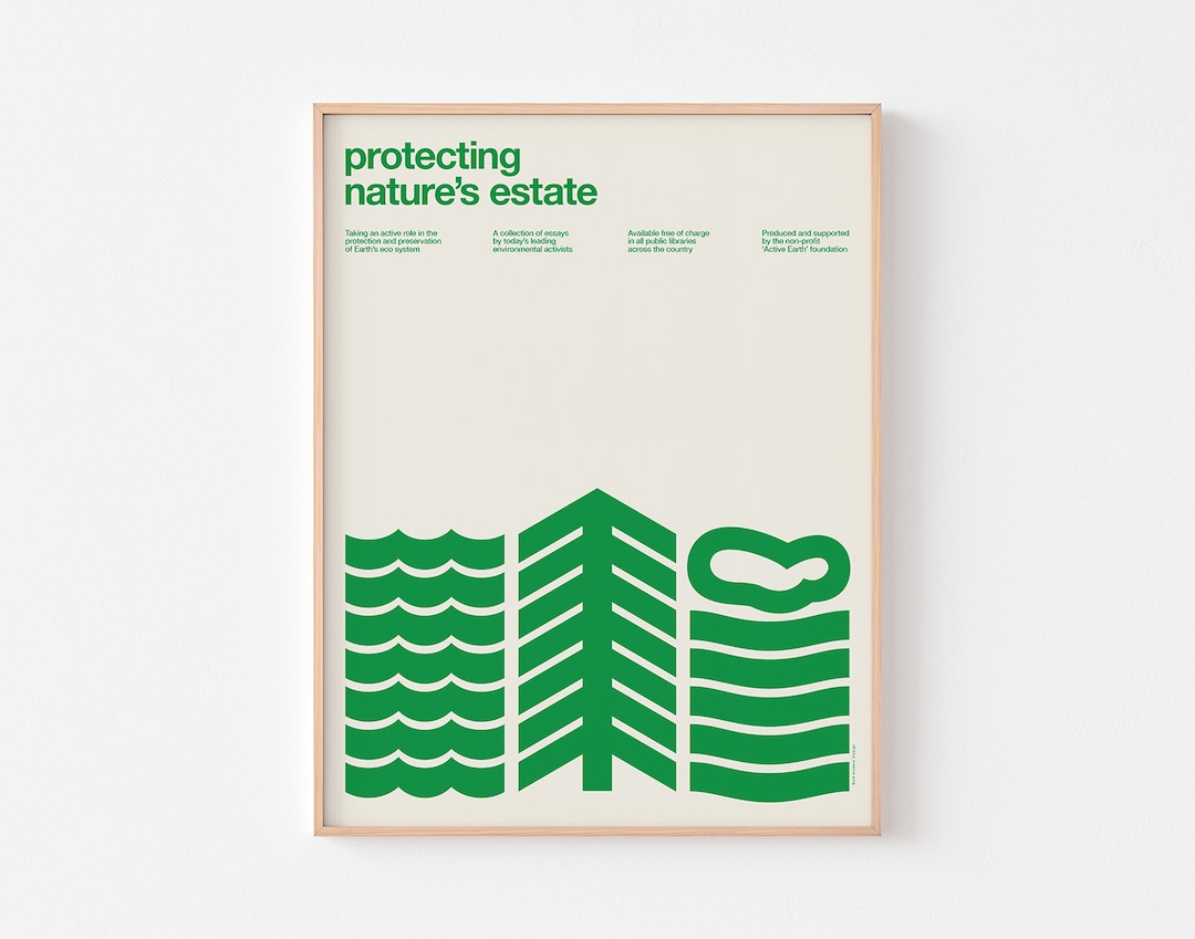 PROTECTING NATURE'S ESATE Poster Print Mid Century Modern Ellsworth ...