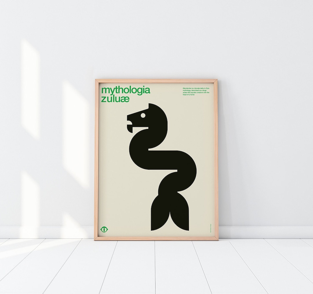 ZULU MYTHOLOGY MAMLAMBO Poster Print Mid Century Modern - Etsy