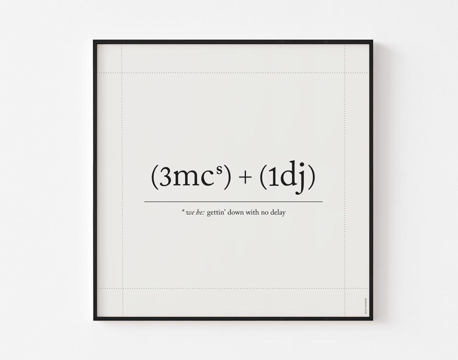 3 Mcs and 1 DJ Poster Print | Hip Hop Rap Math Equation | E=mc2 ...