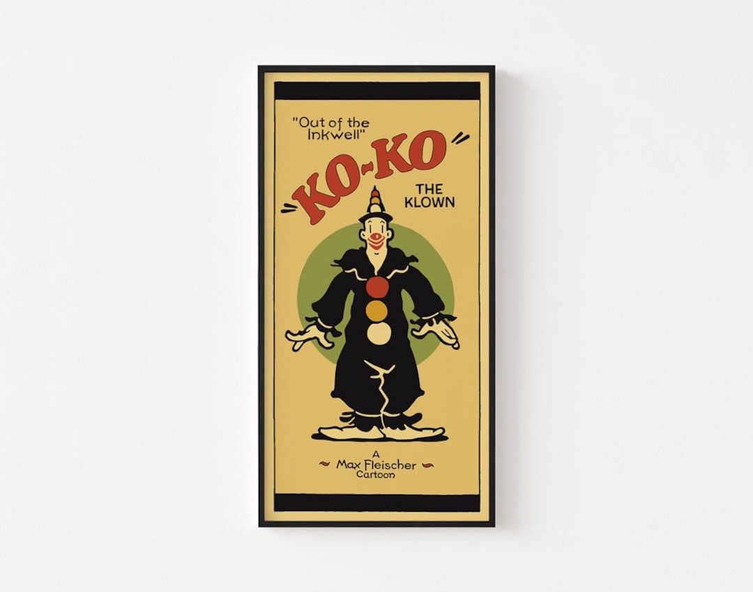 Koko the Klown Poster Print | "out of the Inkwell" 1918 Film | Max ...