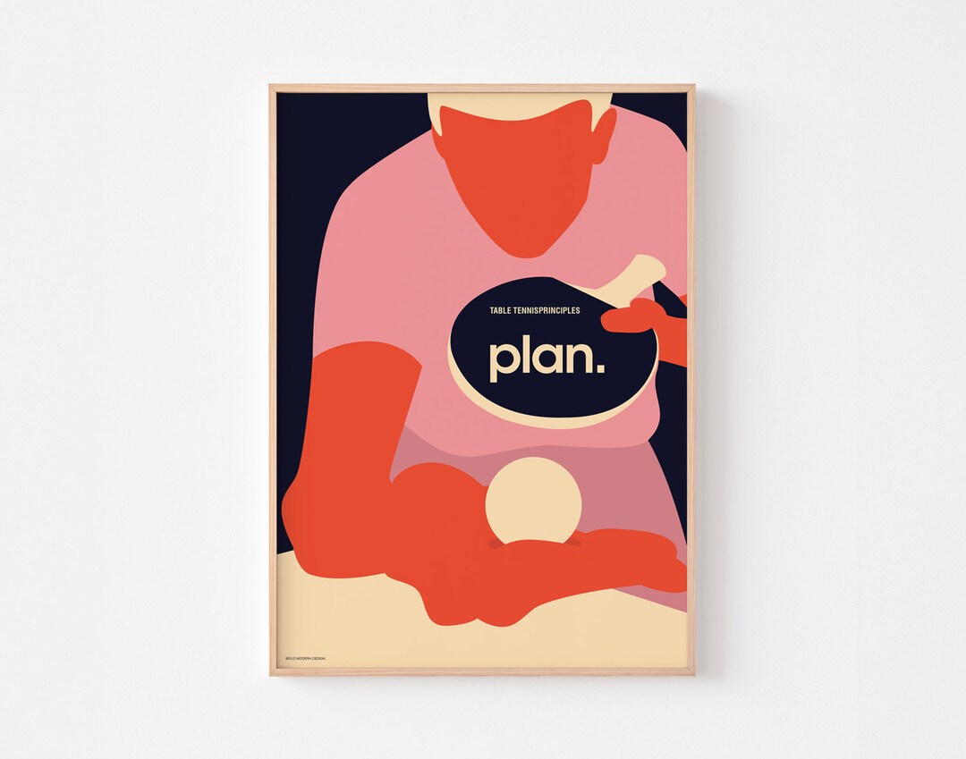 Principles of Table Tennis : PLAN | Ping Pong Poster Print | Mid ...