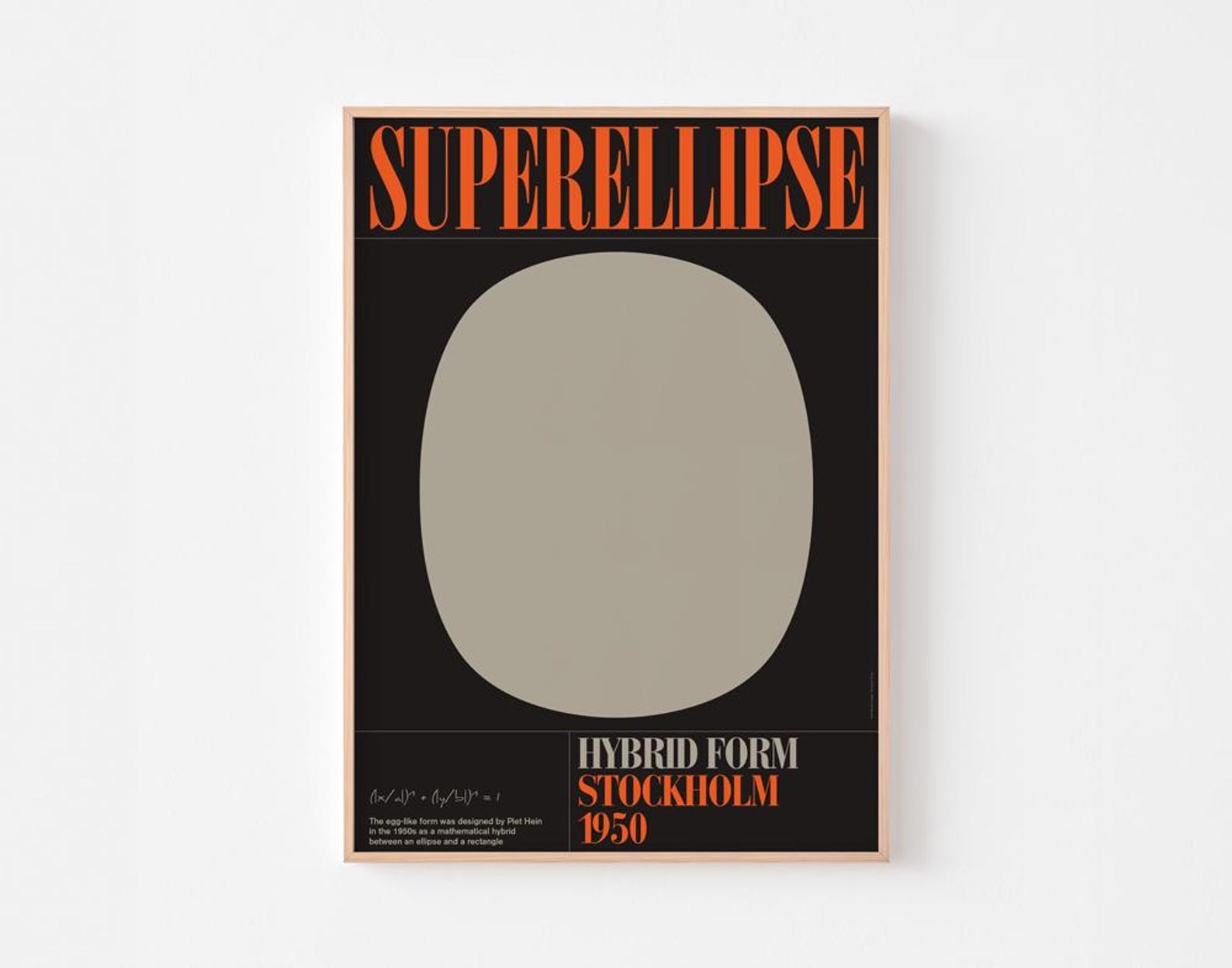 Superellipse Poster Print | the Modernist Hybrid Form by Piet Hein ...
