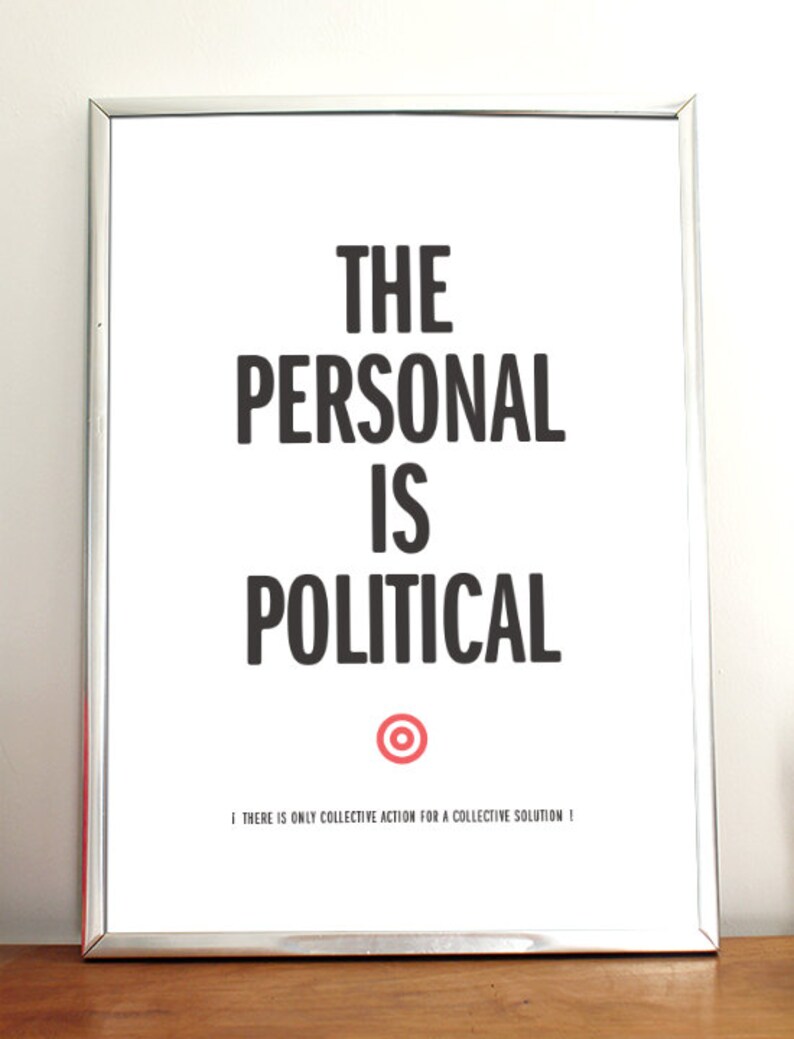PERSONAL IS POLITICAL Barbara Kruger Typography Feminist | Etsy