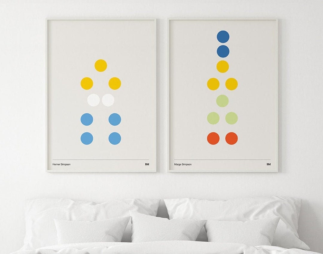 MINIMALIST SIMPSONS Poster Print TV Show Geometric Abstract - Etsy