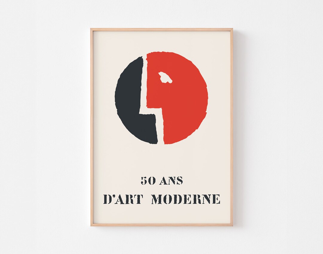 1958 MODERN ART RETROSPECTIVE Poster Print 50 Ans D'art Moderne ...