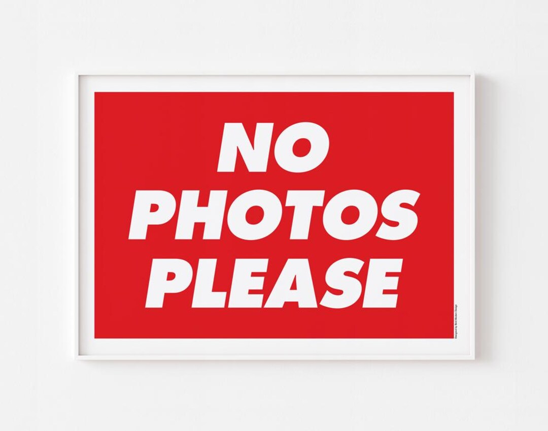 No Photos Please | Museum Warning Typography Poster Print | 20-40% OFF ...