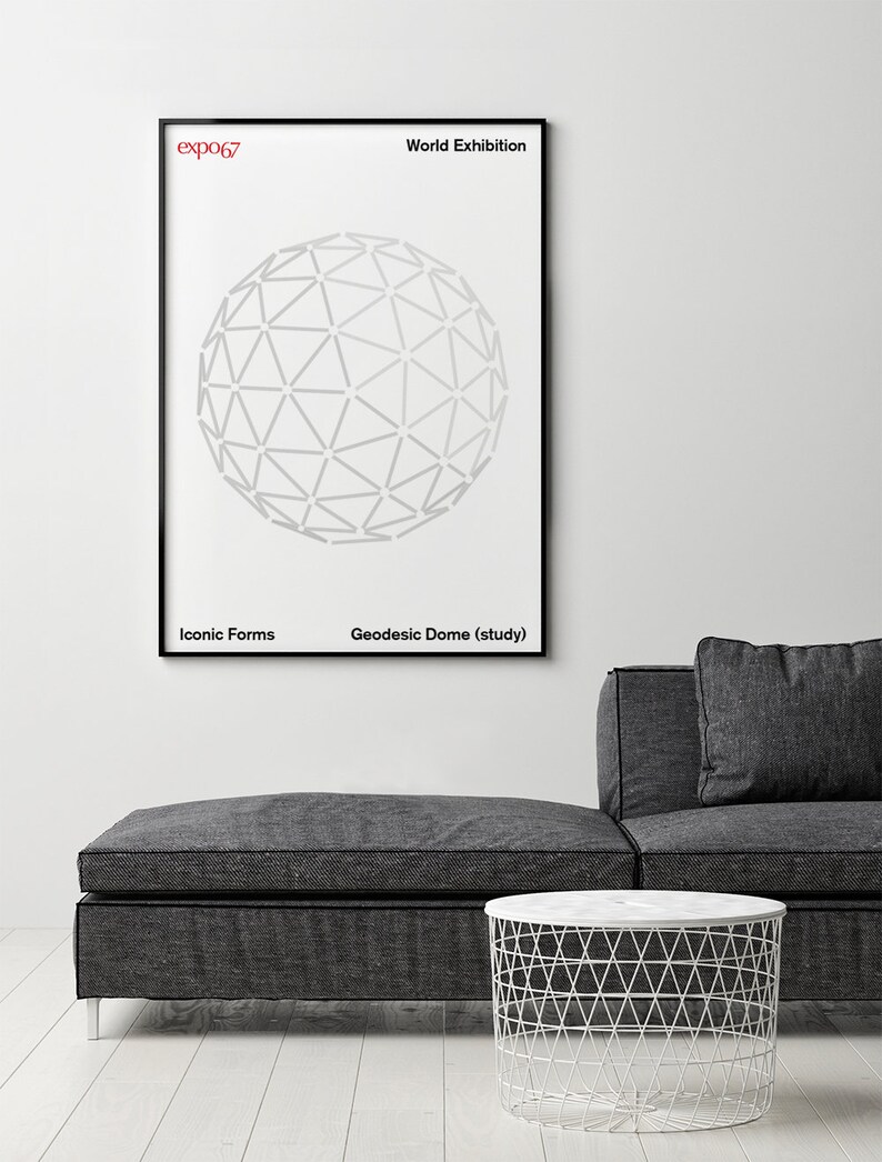 EXPO 67 GEODESIC DOME Poster Print Montreal Canada Mid Century - Etsy