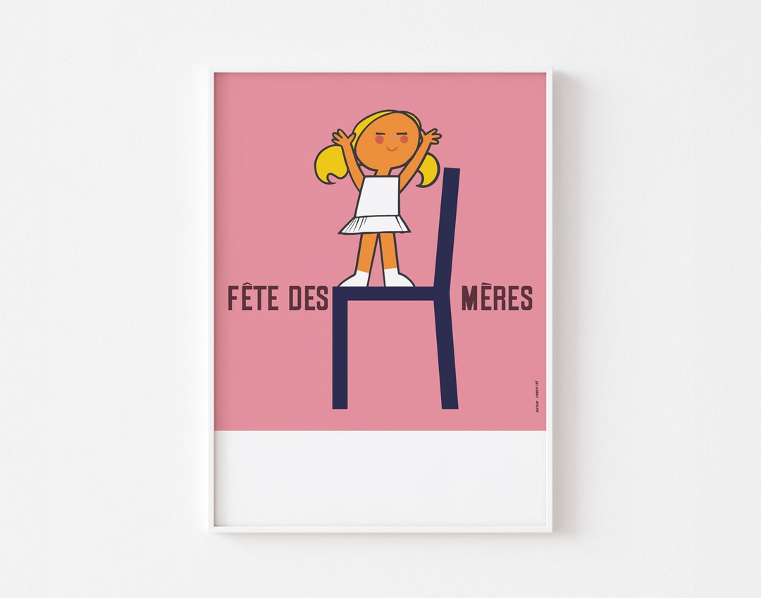 1950 Fête Des Mères French Mother's Day Poster Print | Affiche ...
