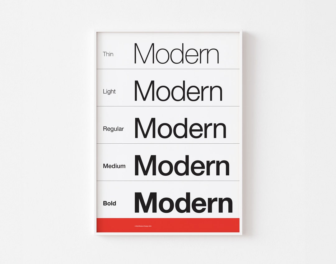 BOLD MODERN Poster Print Helvetica Font Swiss Typography Armin Hofmann ...