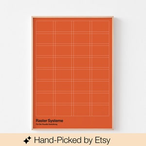 GRID SYSTEMS in Graphic Design Poster Print Bauhaus Minimalist Mid ...