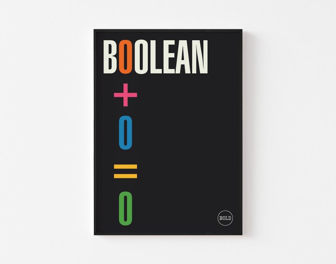 BOOLEAN Poster Print | Mid Century Modern Herbert Leupin Ibm Paul Rand ...