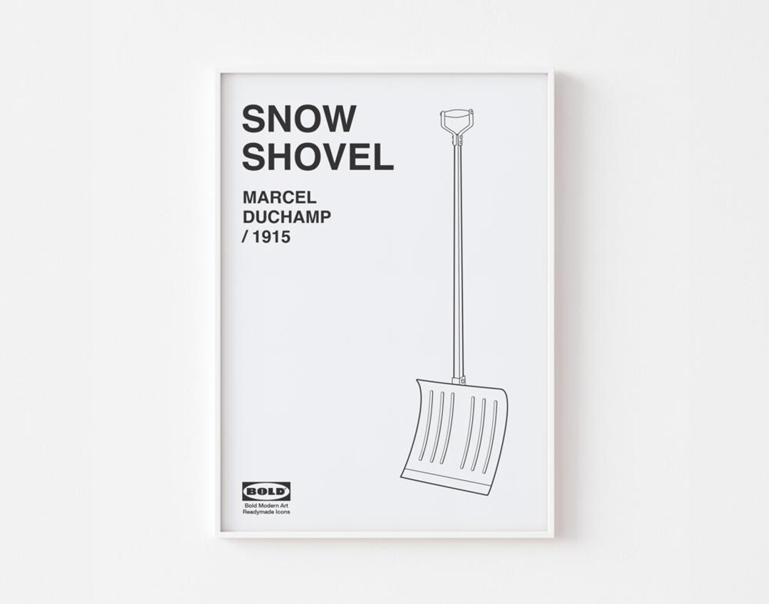 Marcel Duchamp Poster Print | Snow Shovel Sculpture | Dada Surrealist ...