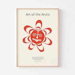 Art of the Arctic Print Poster Mid Century Modern Inuit Eskimo ...