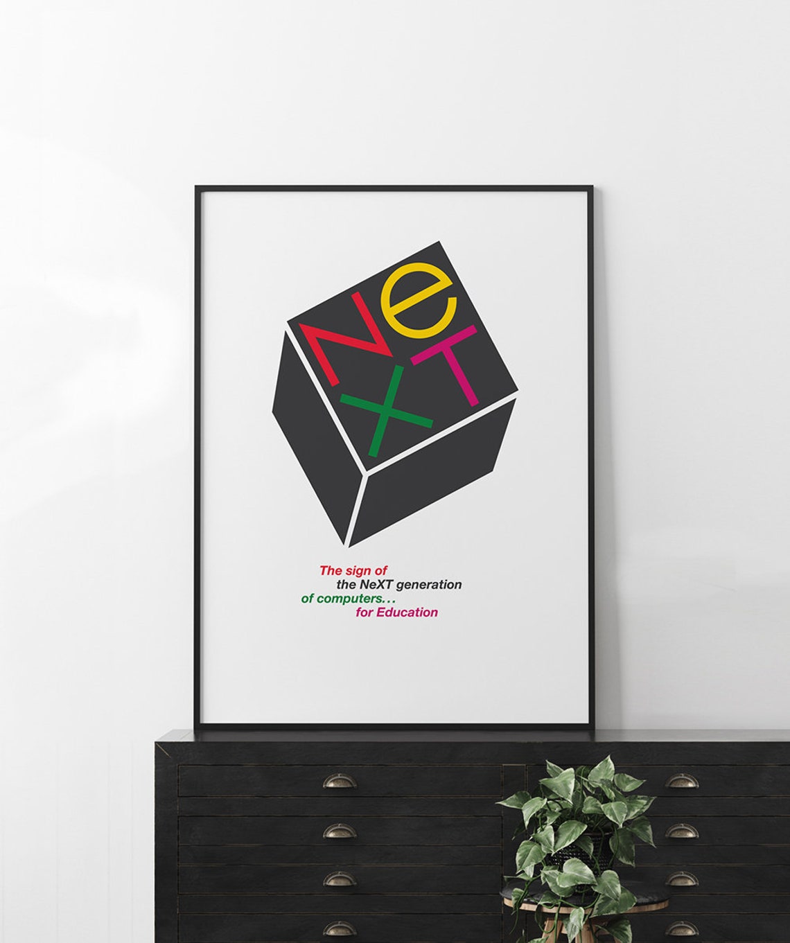 Next COMPUTERS Paul Rand Poster Print Modernist Abstract | Etsy