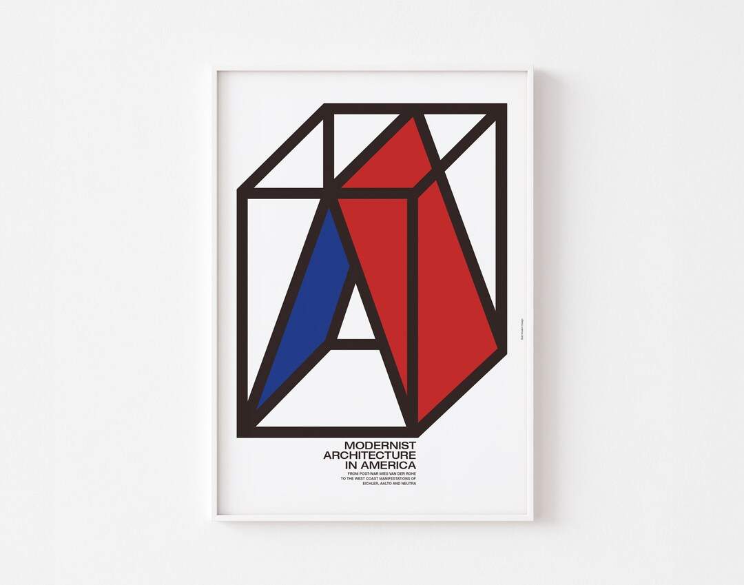 MODERNIST ARCHITECTURE in AMERICA Poster Print Mid Century Modern ...