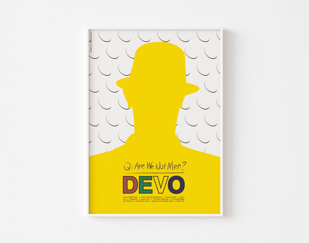 Devo Tribute Poster Print | Are We Not Men | Post Punk David Bowie Wire ...