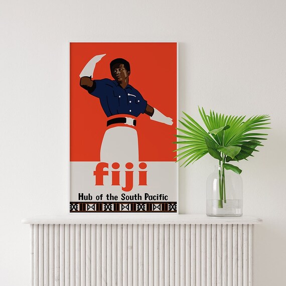 1950s FIJI TRAFFIC POLICE Poster Print Hub of the South | Etsy