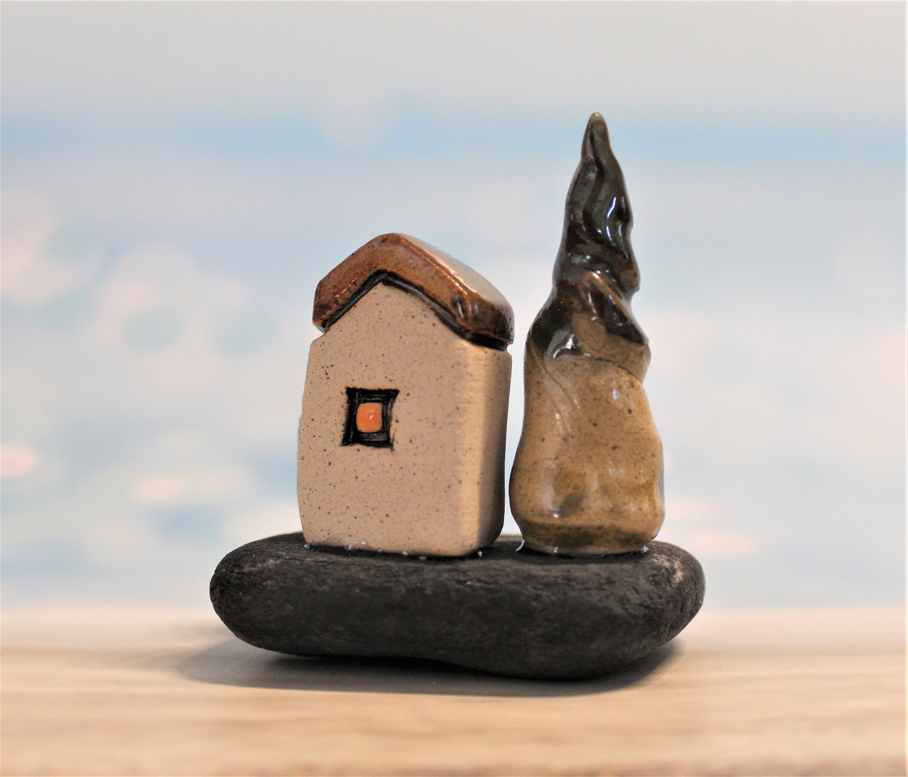 Ceramic Miniature Art Miniature Beach Scene Art Object | Etsy