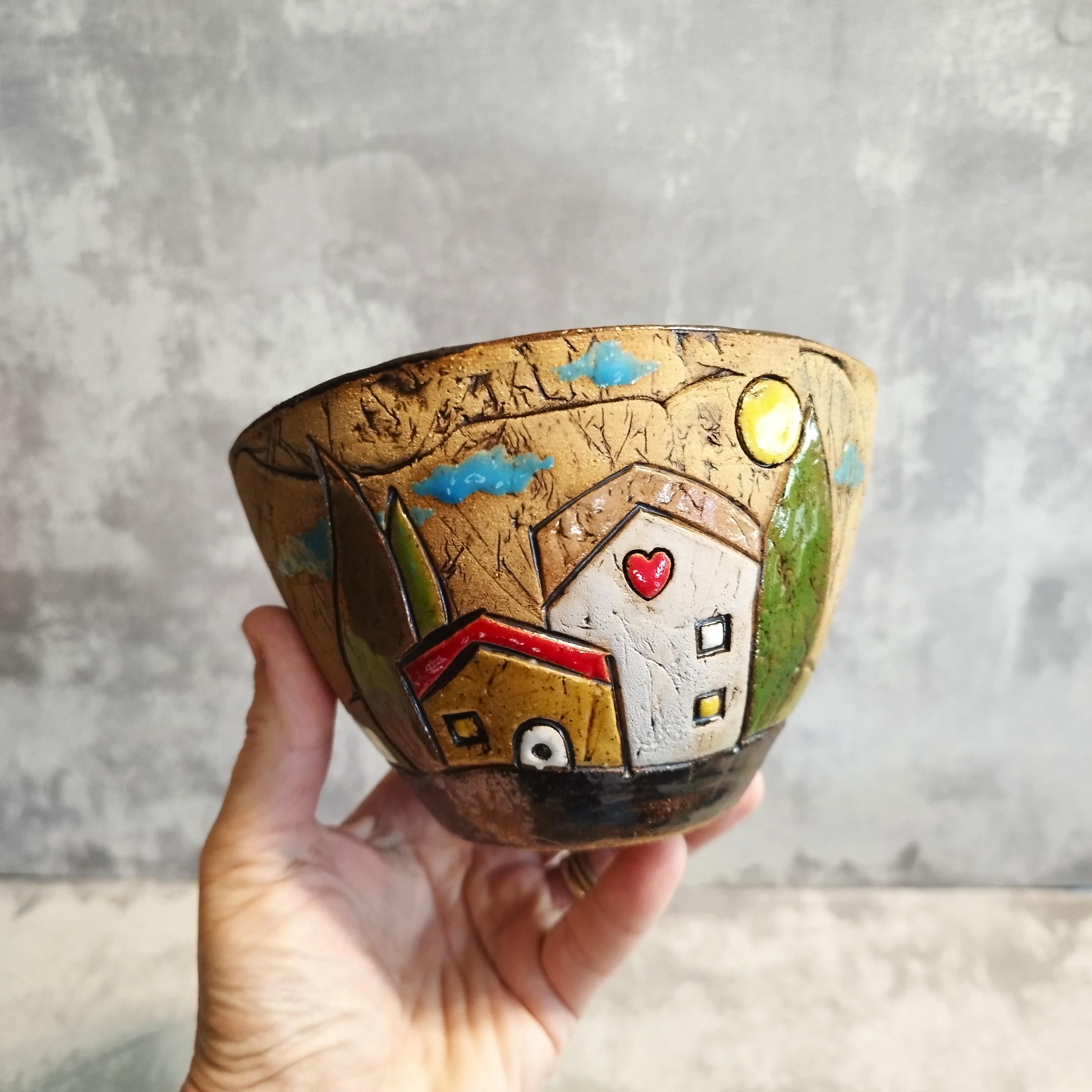 Ceramic Dish, Ceramic Serving Bowel, Pottery Home Decor, Ceramic Salad ...