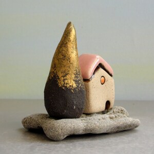 Sculpture Little House and Tree Rustic Cottage Beach - Etsy