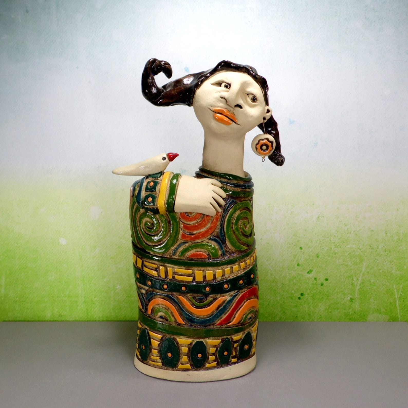 Ceramic Sculpture Woman Figure Female Figurine Original - Etsy