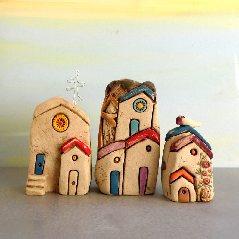Rustic House Ceramic Sculpture Clay House Clay Sculpture | Etsy