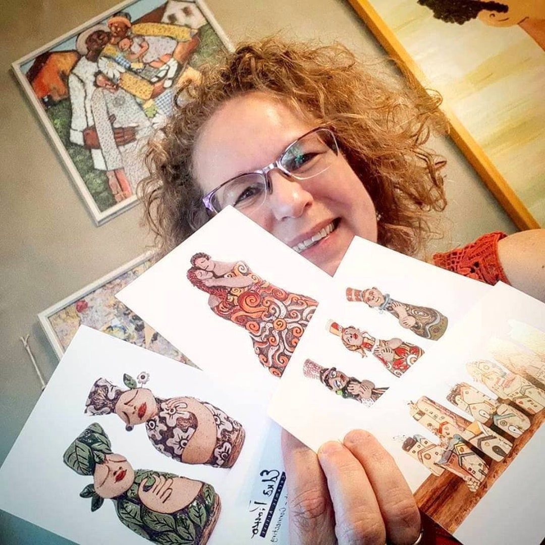 Set of 4 Art Postcards for Framing or for Use as Unique Greeting Cards ...