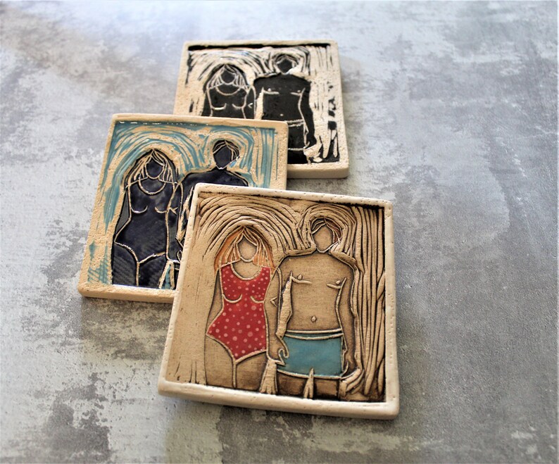 Ceramic Wall Hanging Tile, Romantic Ceramic Gift for Anniversary and ...