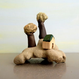 Miniature Ceramic House / Ceramic Sculpture of Miniature Rustic House ...