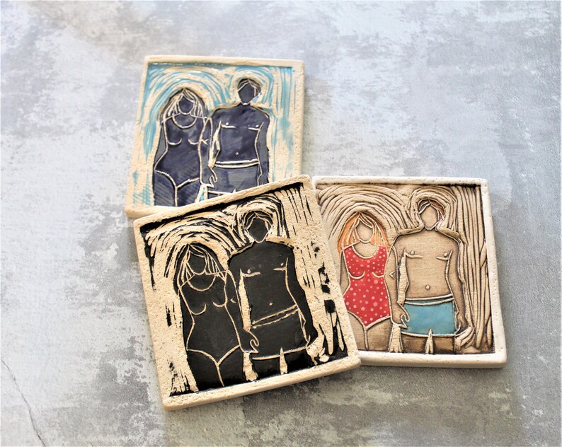Ceramic Wall Hanging Tile, Romantic Ceramic Gift for Anniversary and ...