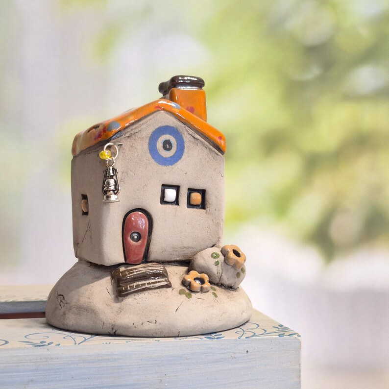 Handmade Miniature Gray House, Ceramic Sculpture, Home Decor Art - Etsy