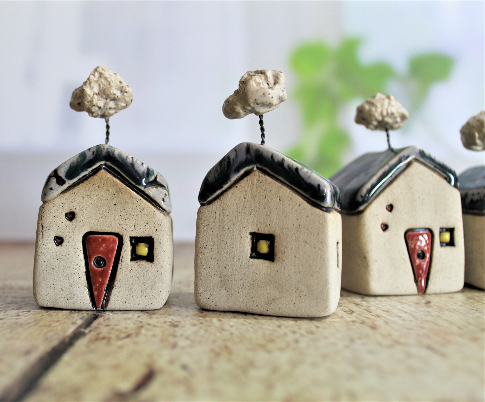 Handmade Ceramic House, Miniature Clay House, Whimsical Art , Israeli ...