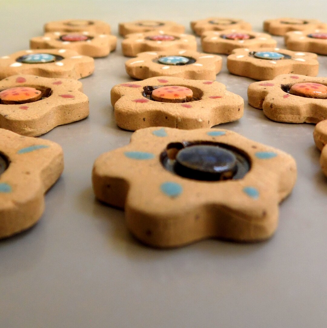 Set of 4 Flower Buttons, DIY - Etsy