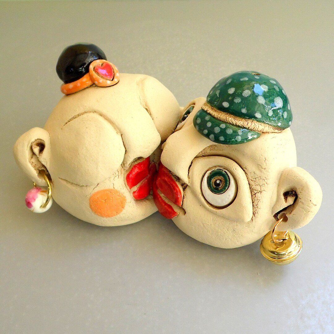 Unique Ceramic Figurines, Ceramic Kiss Sculpture, Ceramics and Pottery ...
