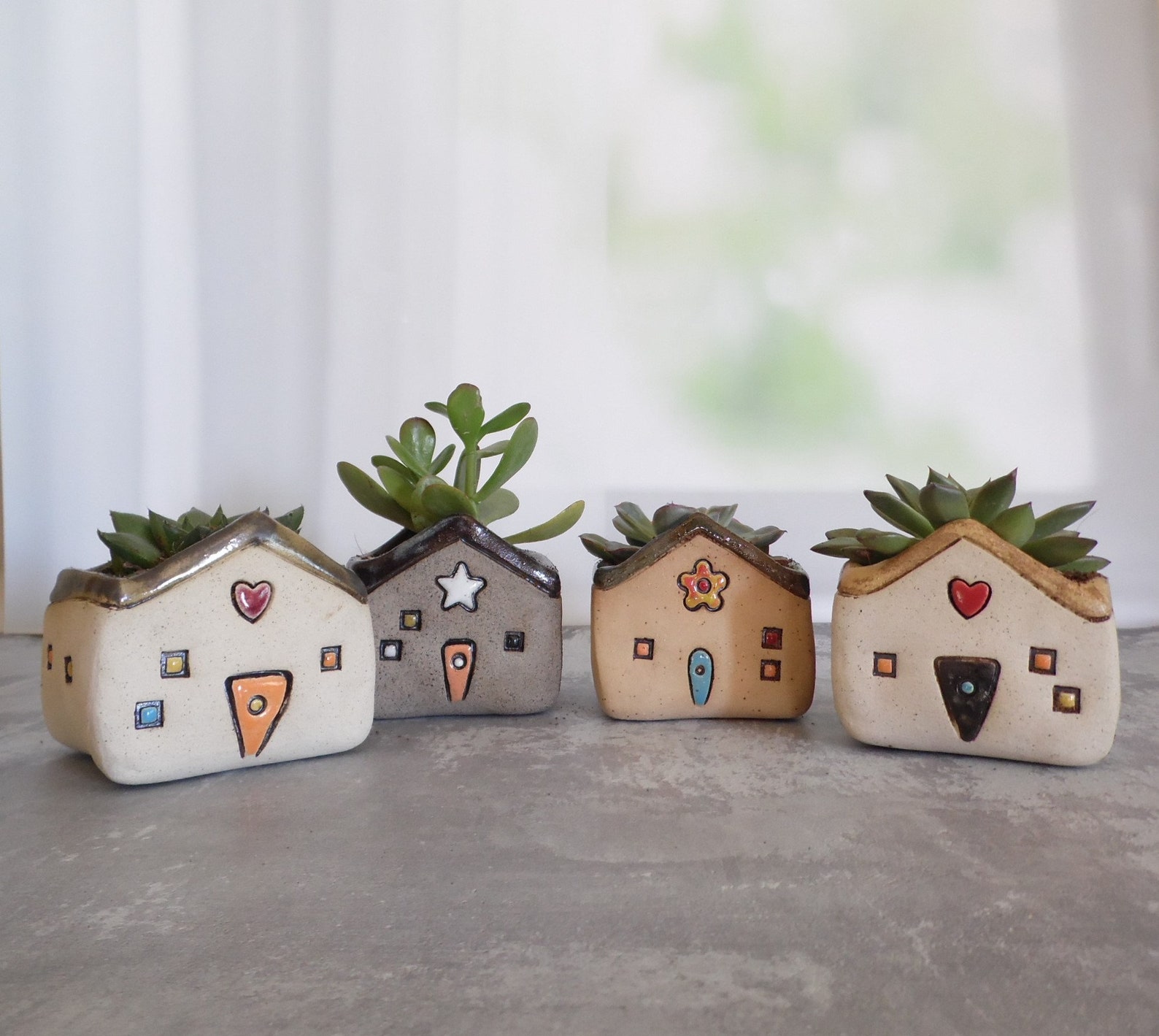 Random Ceramic Planter Shaped as a House or a House Decor - Etsy