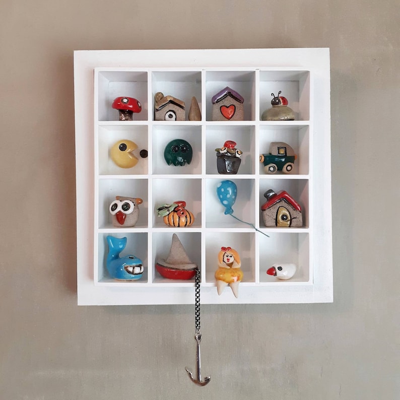 Wall Decor Picture of 16 Miniatures in a Small Display Rack | Etsy