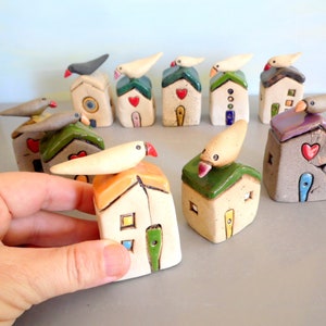 Handmade Ceramic House, Tiny Ceramic House, Doll House, Rustic Ceramic ...