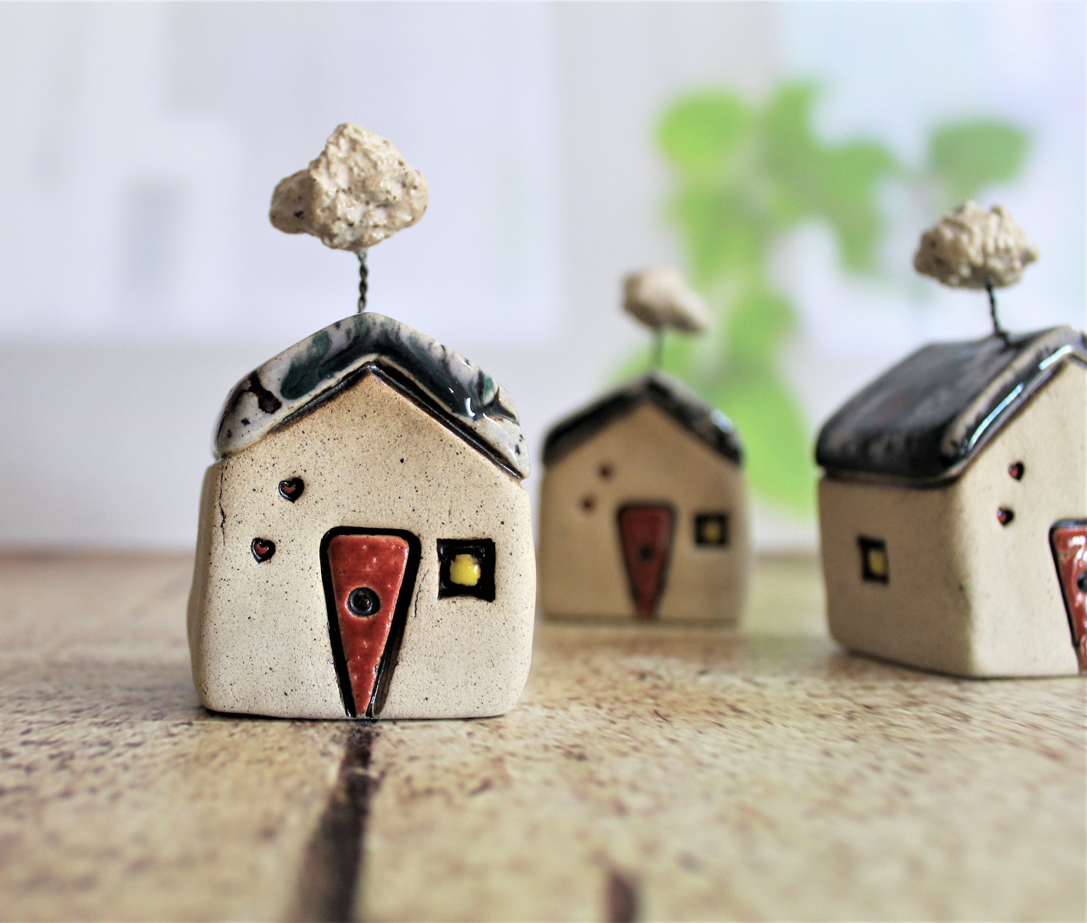 Handmade Ceramic House, Miniature Clay House, Whimsical Art , Israeli ...