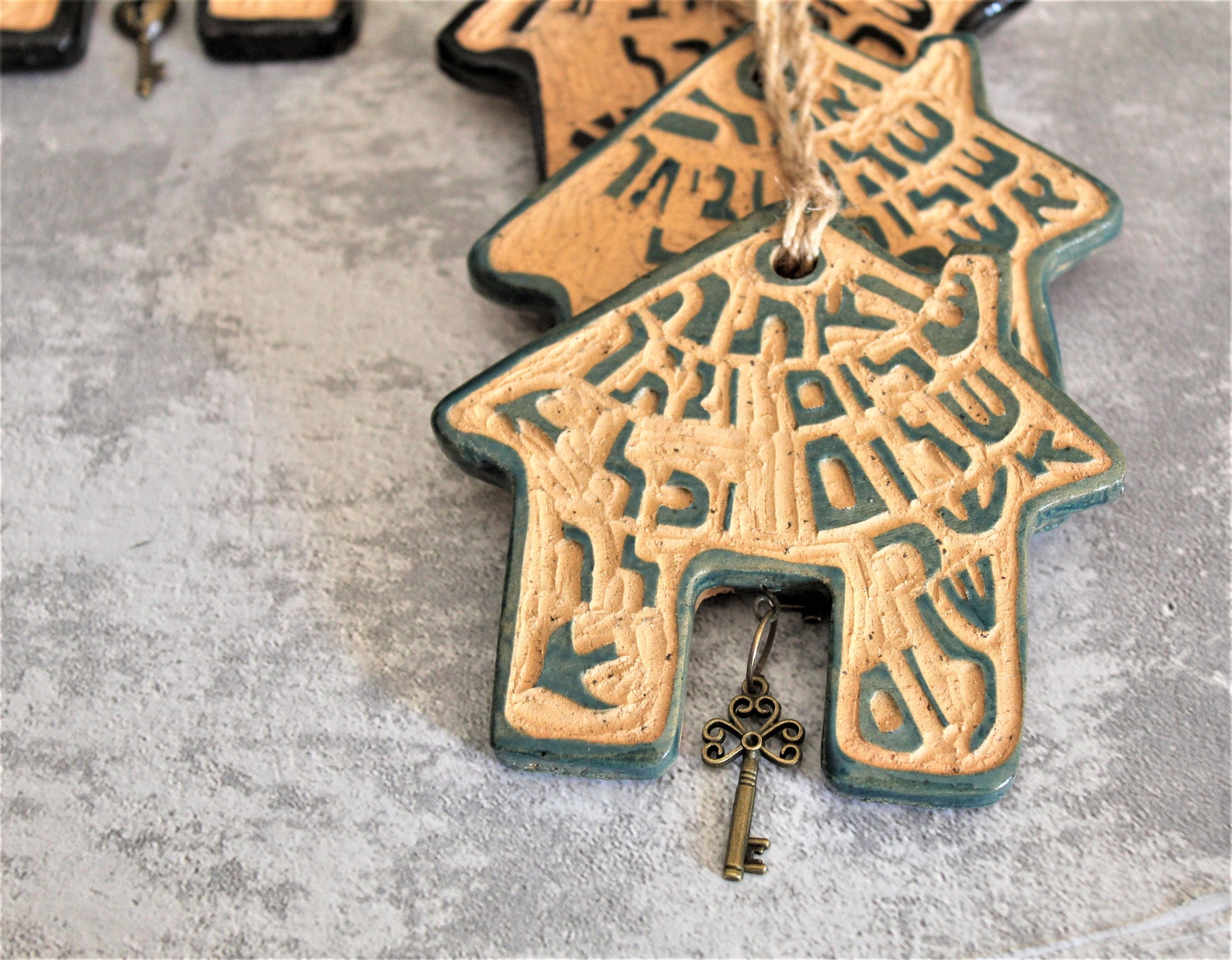 Ceramic Wall Hanging Tile With a Jewish Blessing for Peace at - Etsy