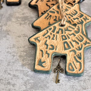 Ceramic Wall Hanging Tile With a Jewish Blessing for Peace at - Etsy