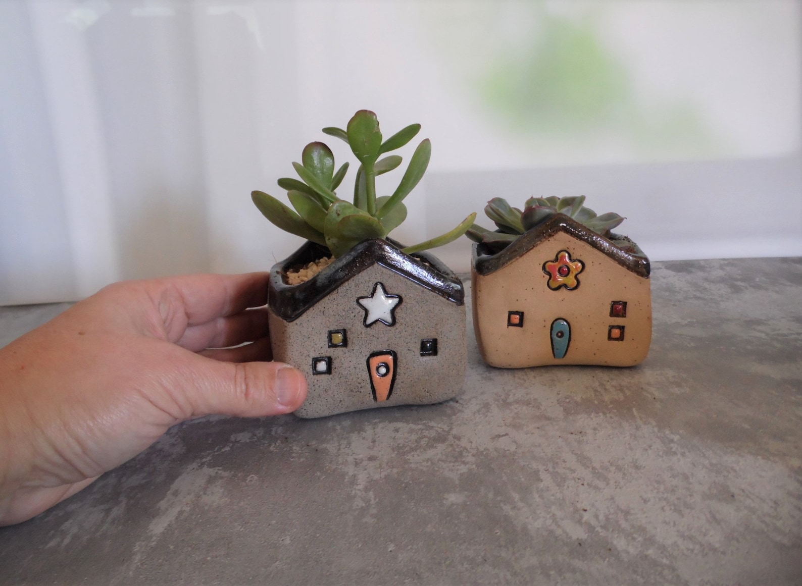 Random Ceramic Planter Shaped as a House or a House Decor - Etsy