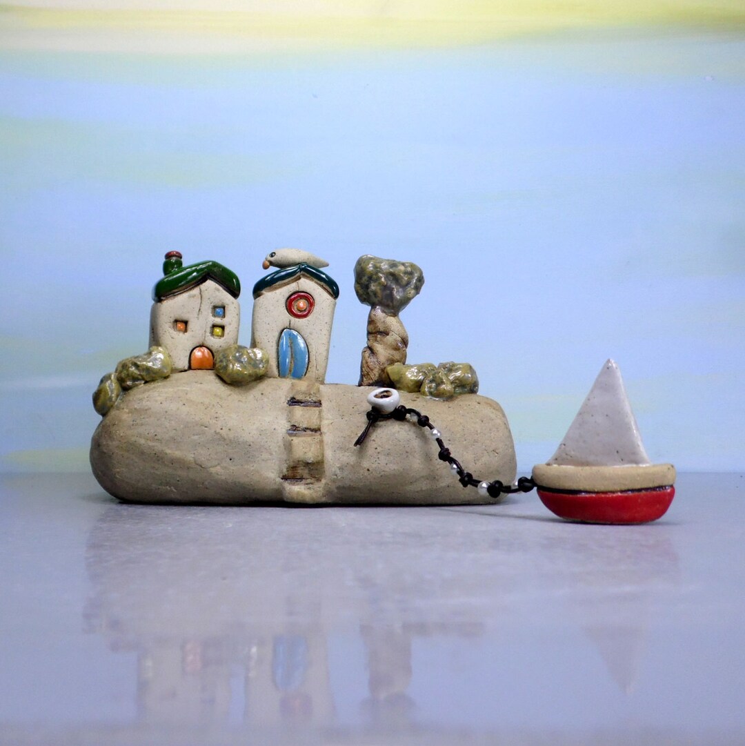 Ceramic Sculpture, Clay Sculpture, Rustic Home Decor, Ceramic Houses ...