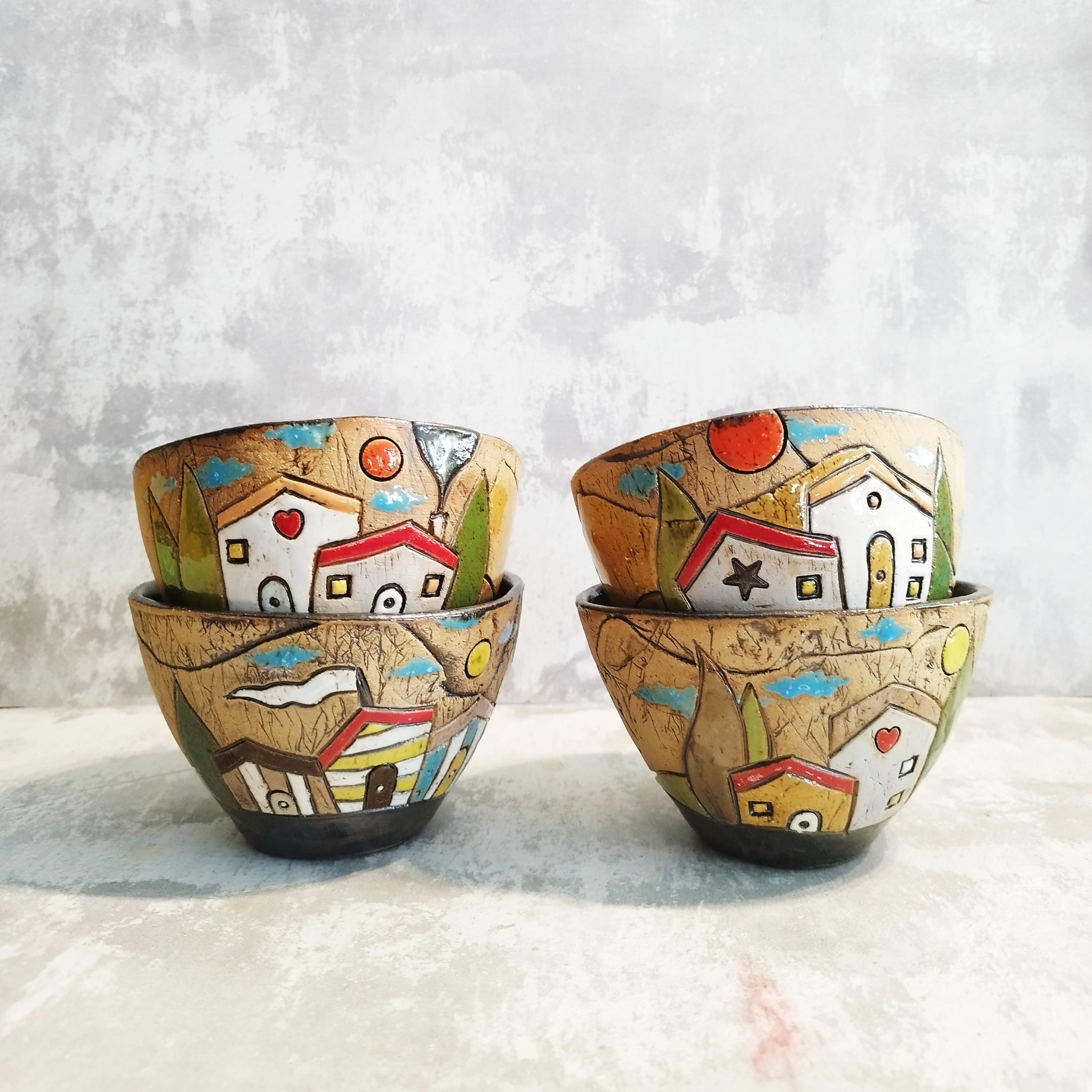 Ceramic Dish, Ceramic Serving Bowel, Pottery Home Decor, Ceramic Salad ...