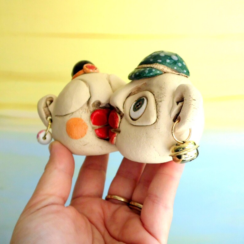 Unique Ceramic Figurines, Ceramic Kiss Sculpture, Ceramics and Pottery ...