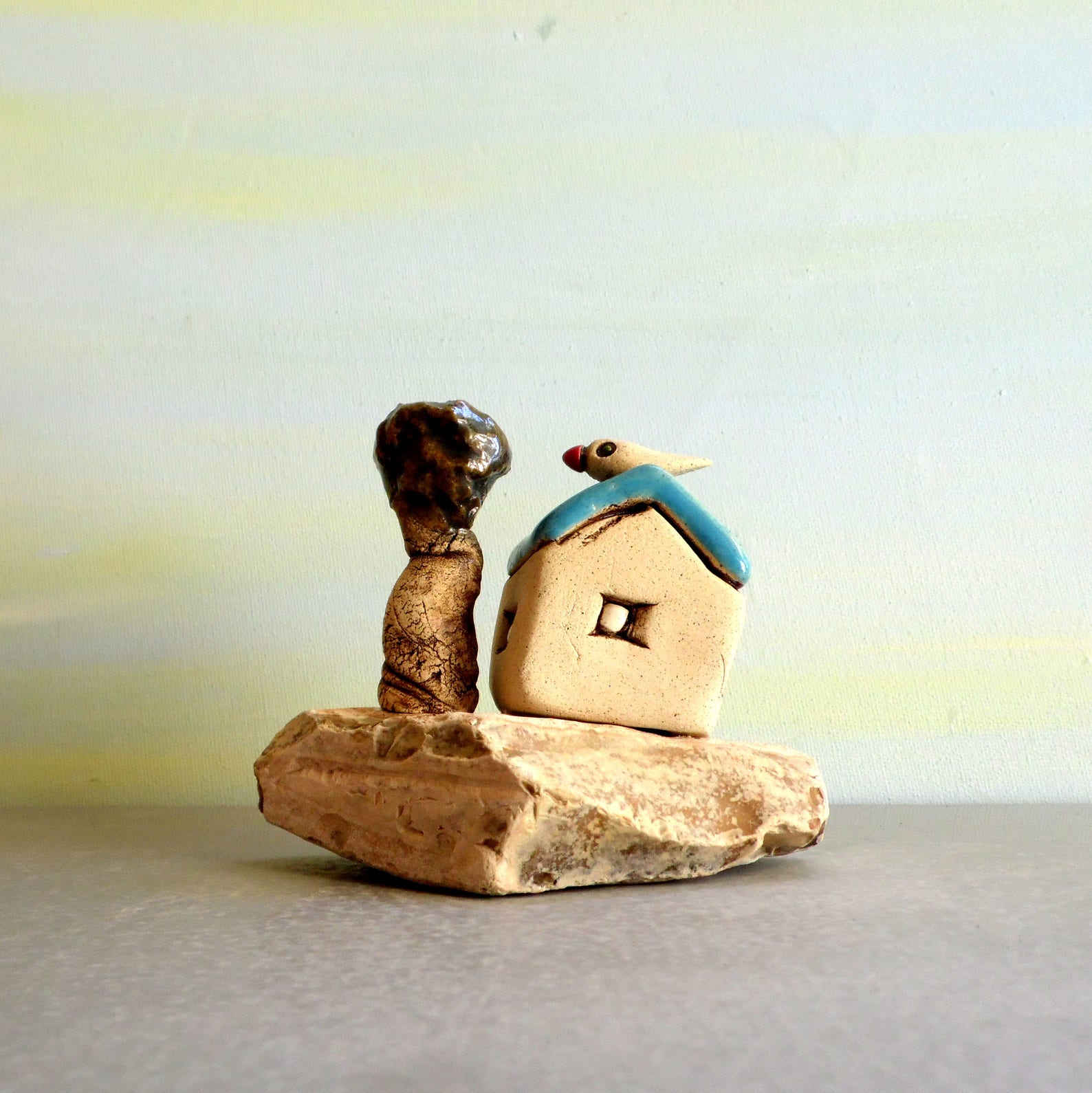 Ceramic House Ceramic Sculpture Miniature House Holiday - Etsy