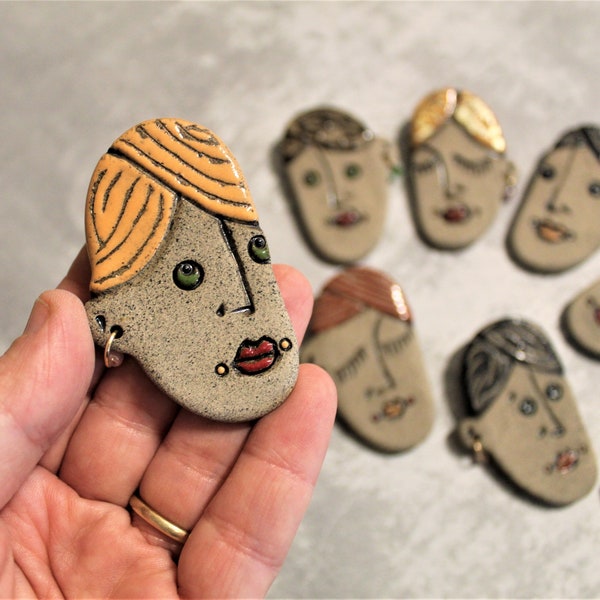 Ceramic Brooch - Etsy