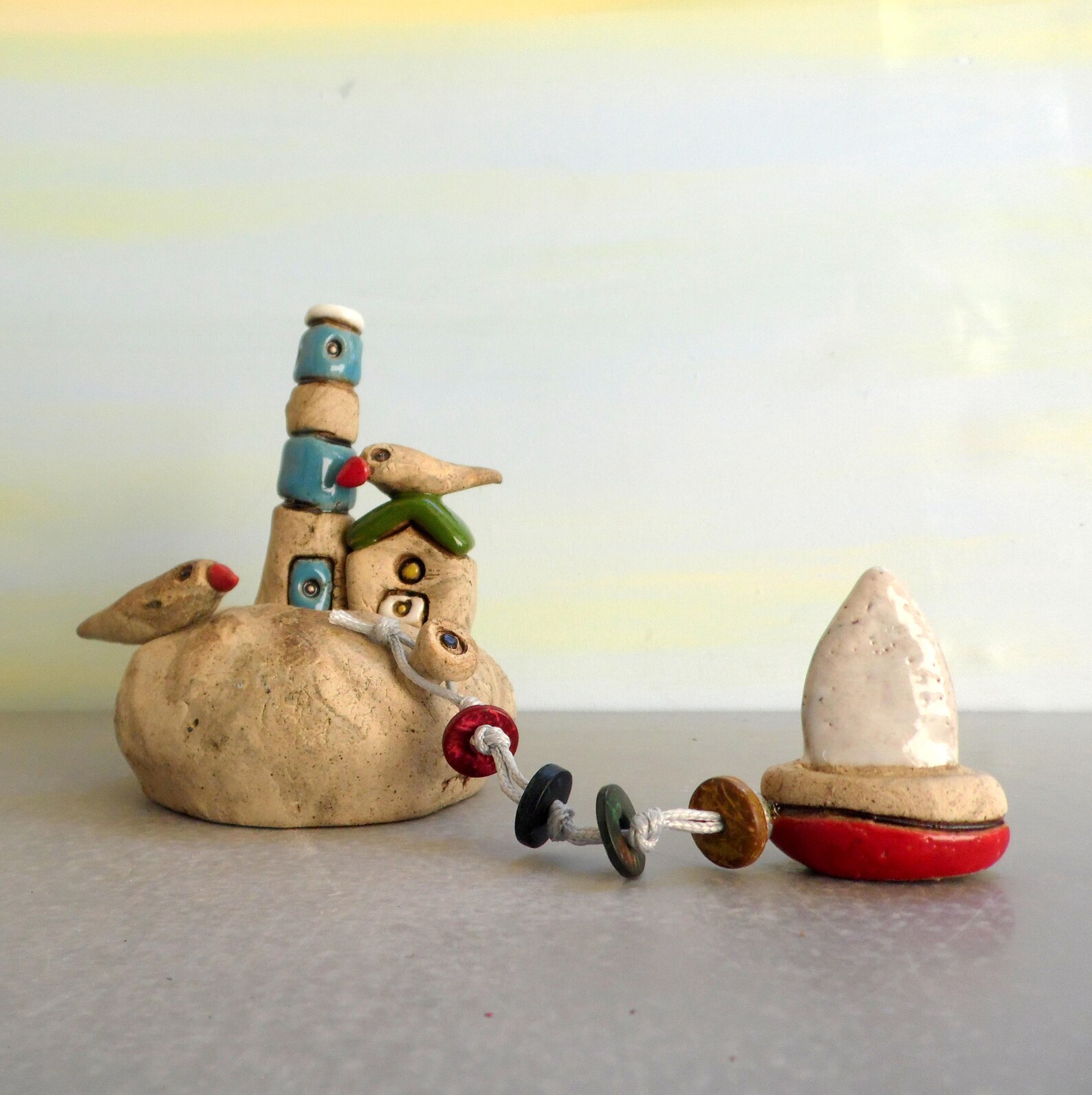 Clay Lighthouse Miniature Boat Ceramic Sculpture Ceramics - Etsy