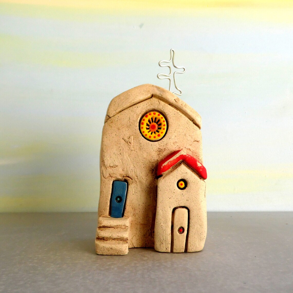 Rustic house Ceramic sculpture Clay house Clay sculpture | Etsy